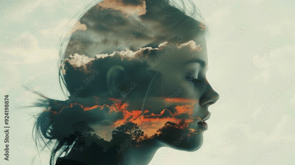 Surreal Double Exposure Art Combining Human Portraits with Natural ...
