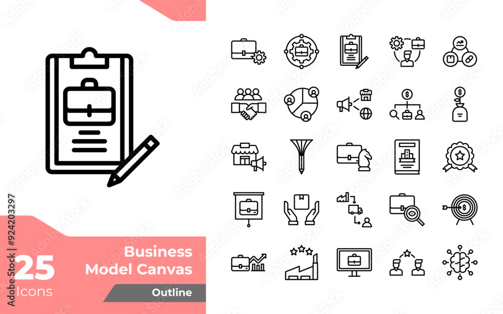 Business Model Canvas Outline Stock Vector | Adobe Stock