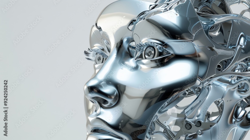 A collection of digitally rendered shapes merging organic and ...