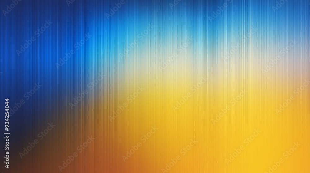 Abstract background in blue and yellow colors with vertical lines ...