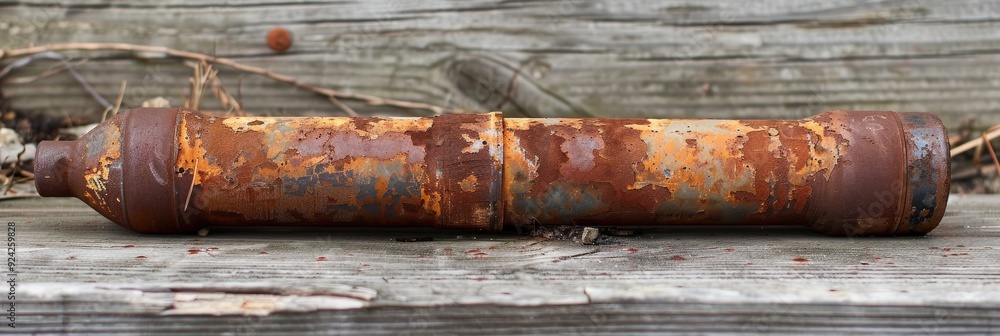 Rusty vintage artillery shell from World War II Stock Photo | Adobe Stock