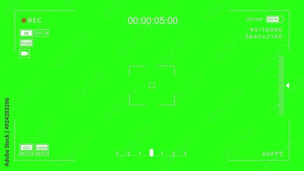 Green Screen Camera viewfinder, Video Camera Recording Screen, Camera ...