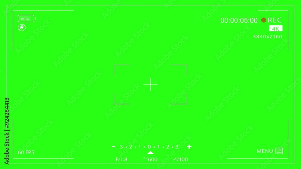Green Screen Camera viewfinder, Video Camera Recording Screen, Camera ...