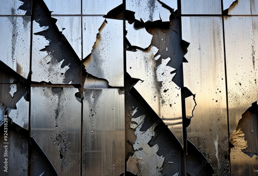 resembles a mirror image of wear and tear on an industrial material ...