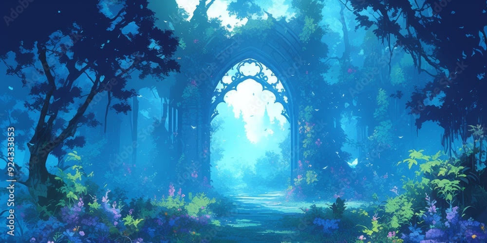 Enchanting Anime-Style Forest Village in Summer: Dreamy Romantic ...