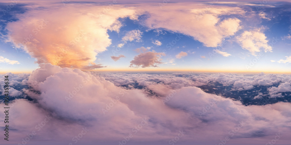 HDRI Into The Clouds Equirectangular Sky Panorama 32 Stock Illustration ...