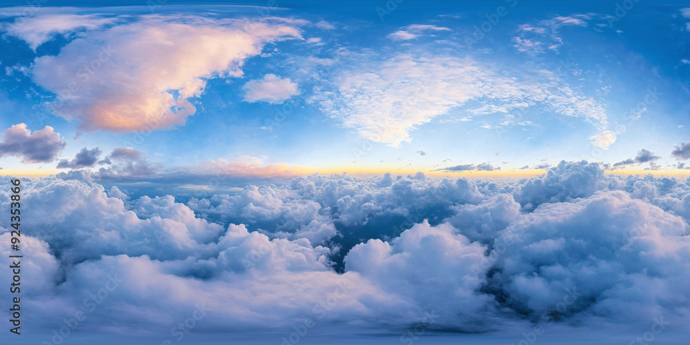 HDRI Into The Clouds Equirectangular Sky Panorama 6 Stock Illustration ...
