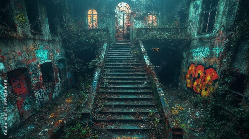 Explore a desolate urban wasteland long shot persp 036 architecture ...