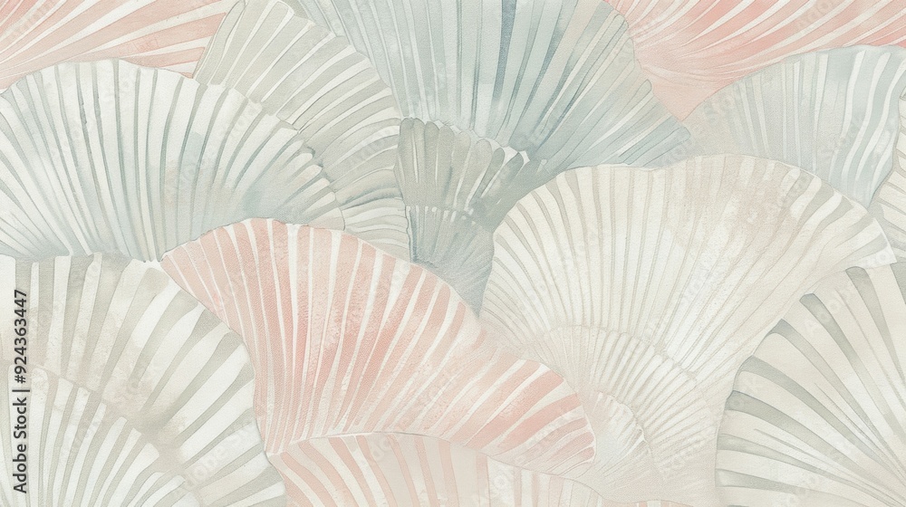 The gentle rippling textures of fan shells create a whimsical and ...