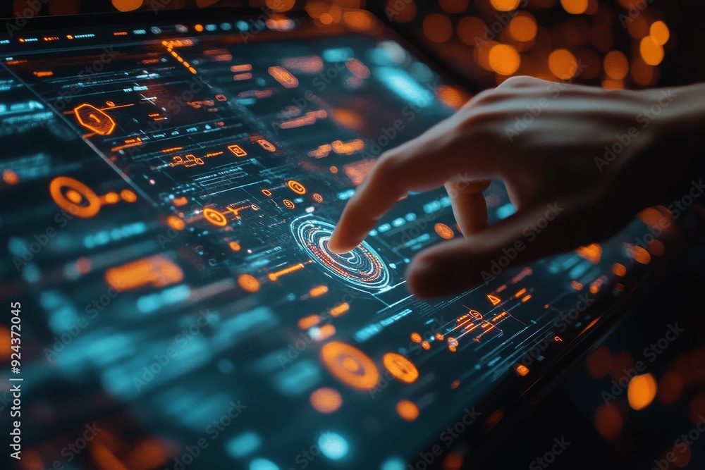 Data Science Digital Technology Computer Programmer Using Digital Tablet Computer With Ai