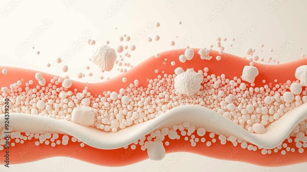 Visual representation of blood components showcasing red cells and ...