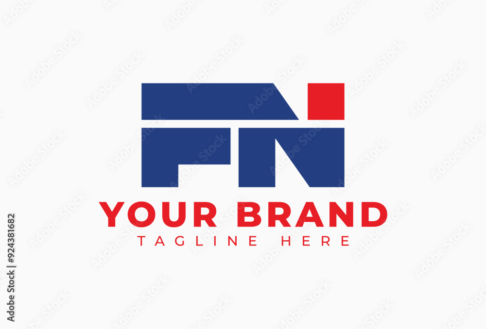 Initial Letter FN Vector Logo Design Element. Combined Alphabet ...