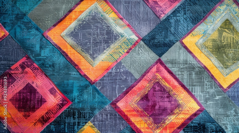 This pattern boasts a bold and contemporary look with overlapping ...