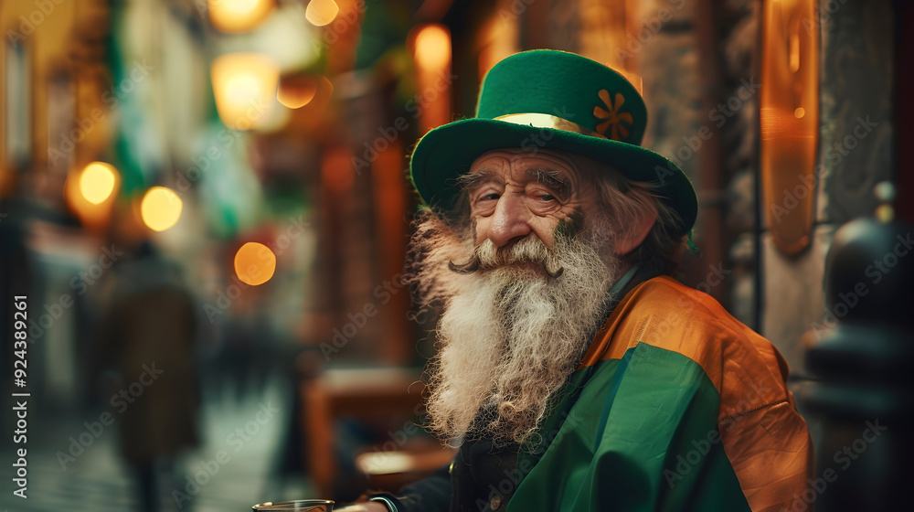 Irish Flag with a Leprechaun and a Pub Owner - Picture the Irish flag ...