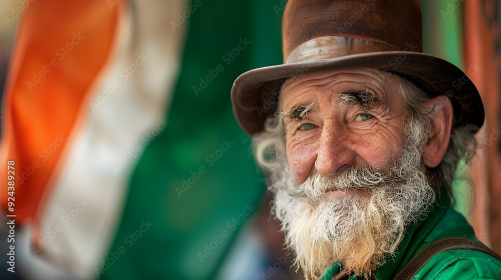 Irish Flag with a Leprechaun and a Pub Owner - Picture the Irish flag ...