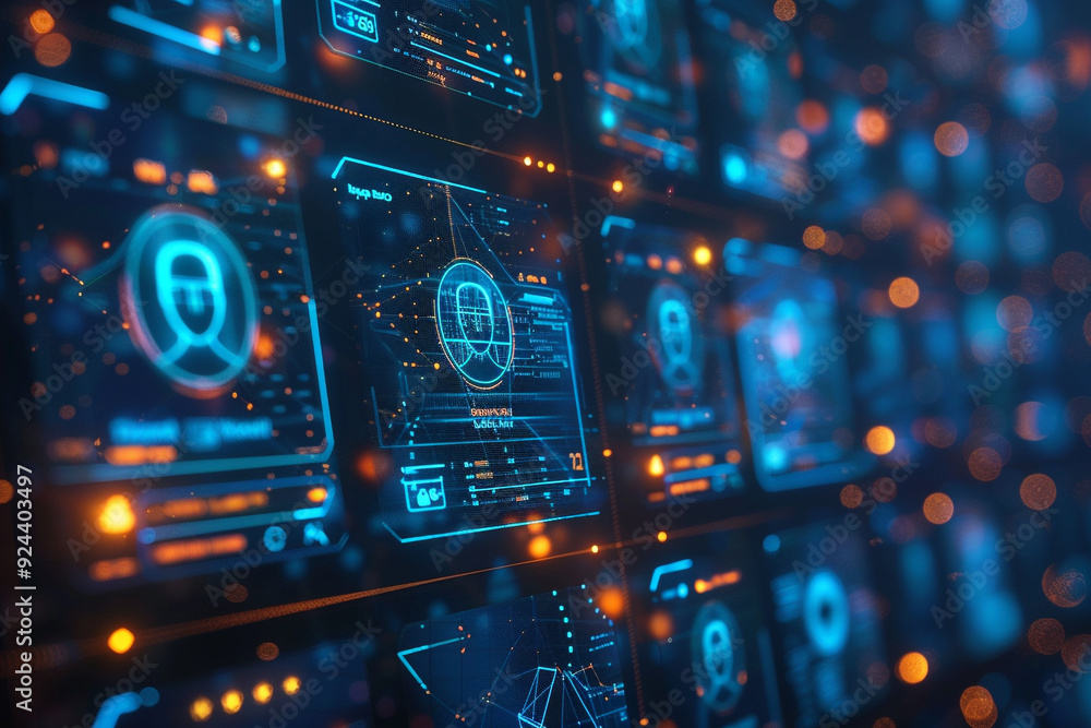 freelance online service concept is depicted through digital cards ...