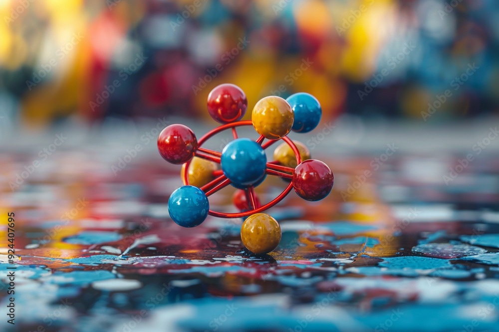 An abstract technology background showcases a captivating science theme ...