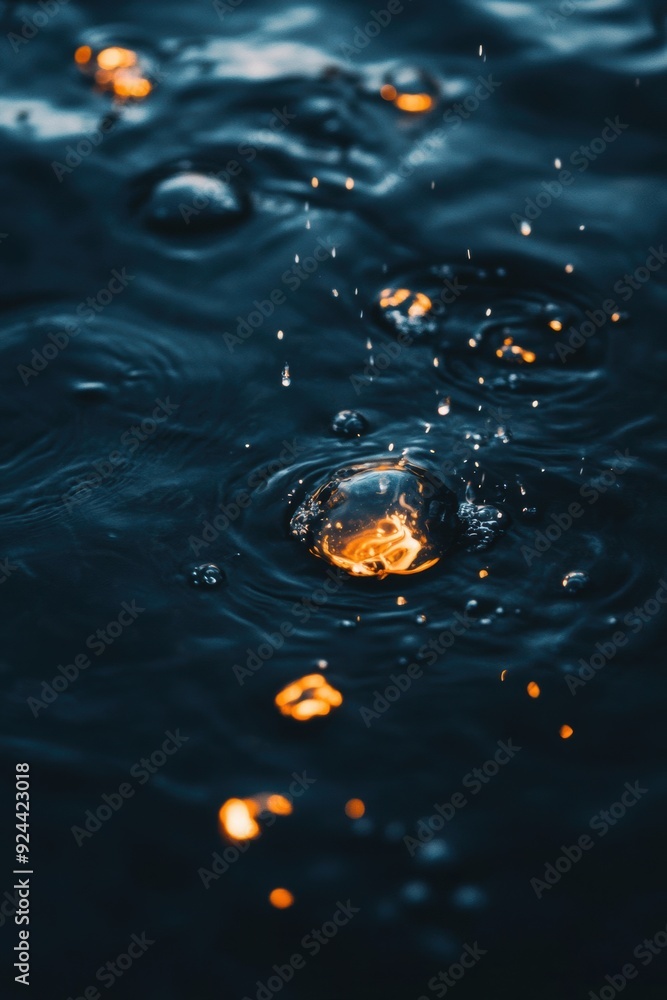 Plankton float amidst an oil spill, starkly contrasting the natural ...