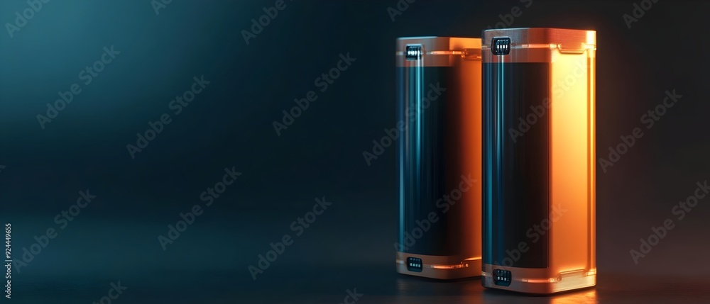 Striking image showcasing advanced lithium ion power cells with ...