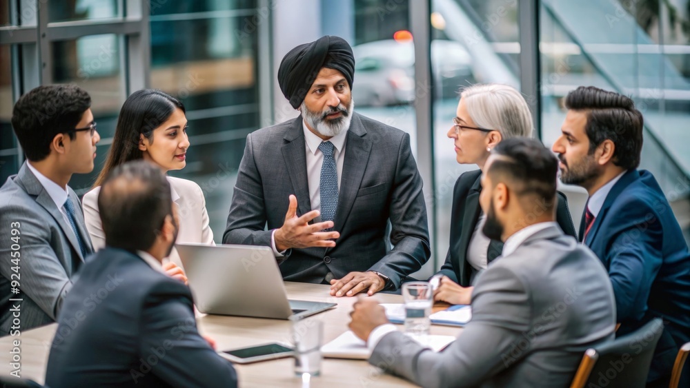 Indian HR director leading a leadership meeting with senior management ...