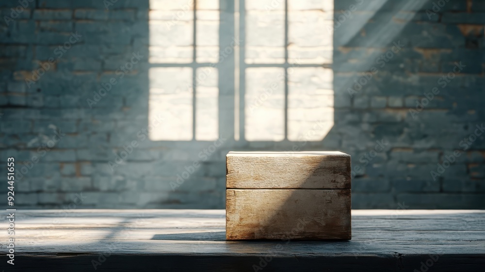 Cracked box illuminated by otherworldly light, casting ominous shadows ...