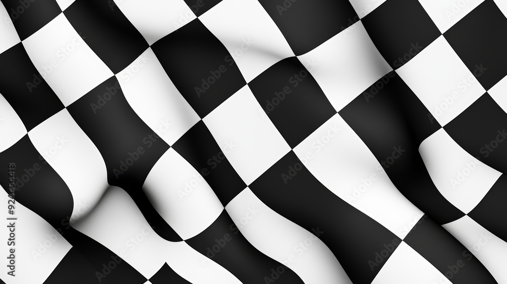 Retro-inspired checkerboard pattern in black and white, with a bold ...