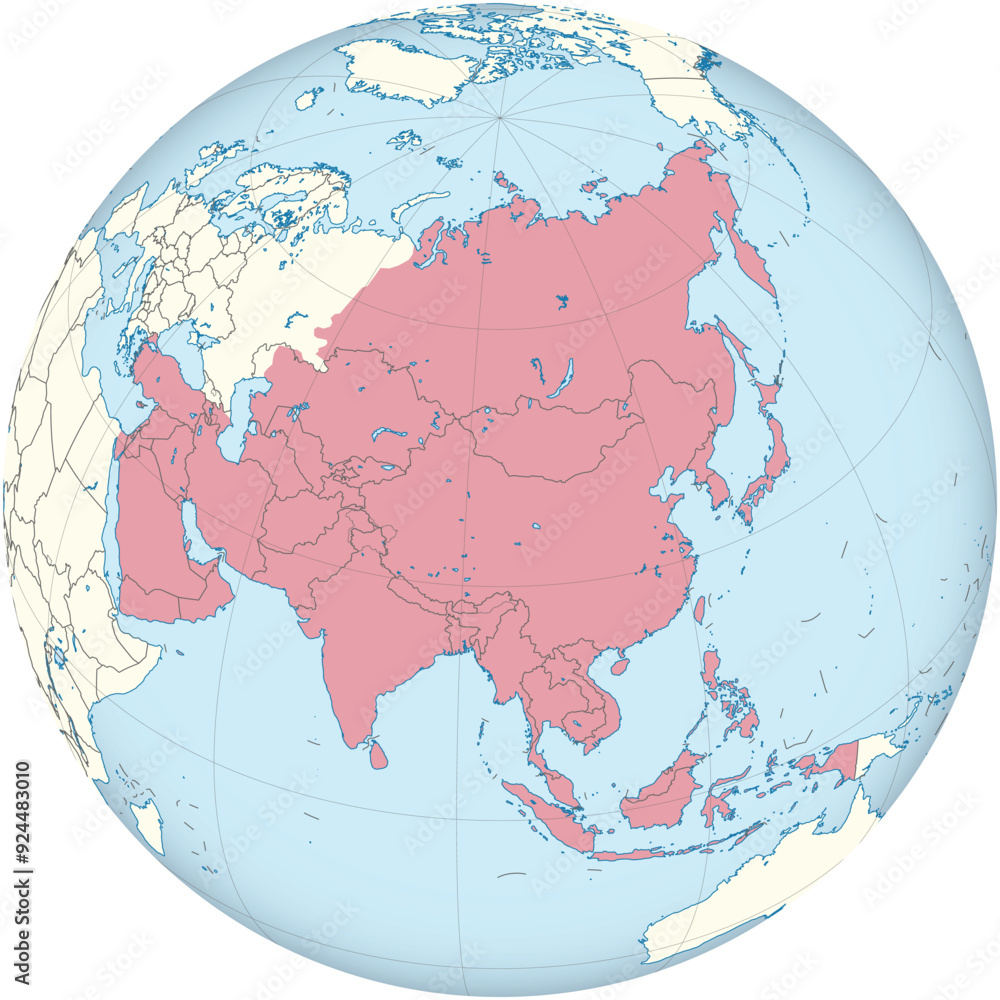 Highlighted map of MALDIVES inside detailed blank flat political map of ...
