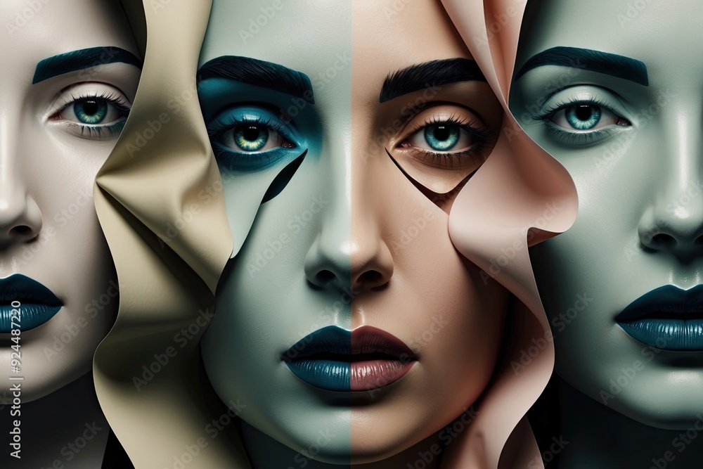 Engaging Wallpaper Art Exploring Abstract Faces and Emotional ...