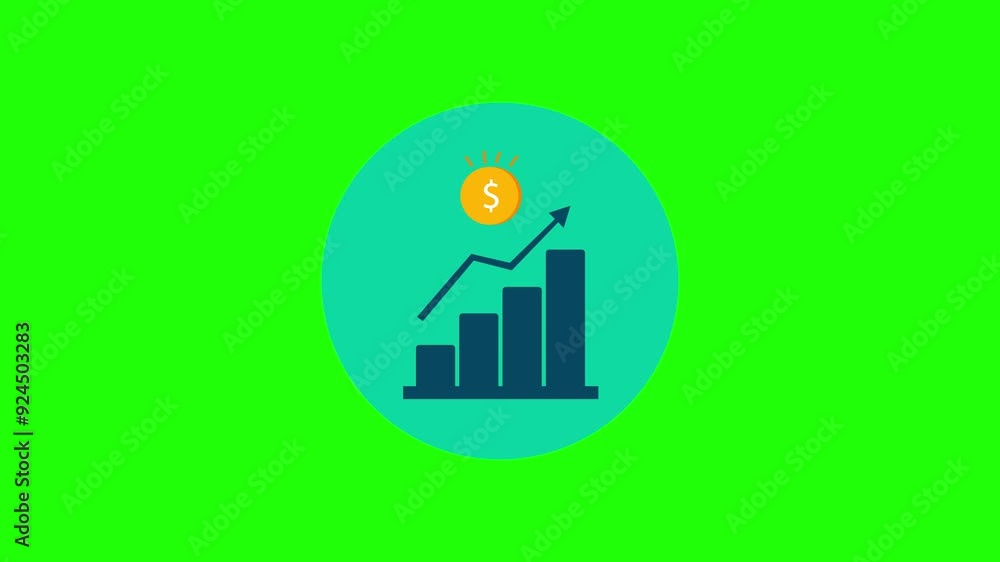 A Graph Animation On The Circle Graph In The Circle Infographics