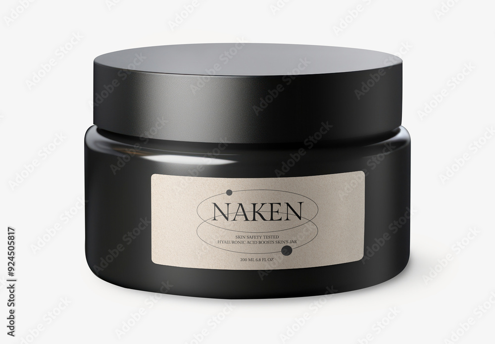 Branding Product Packaging Cream Jar Label Mockup With Generative AI ...