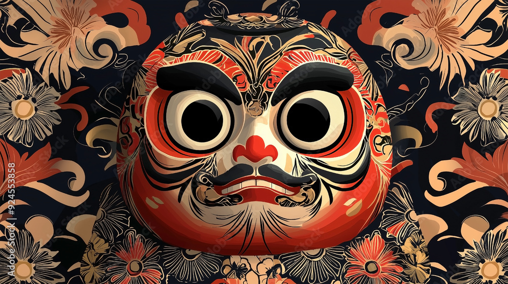 Explore intricate Daruma Doll Patterns, showcasing the traditional ...