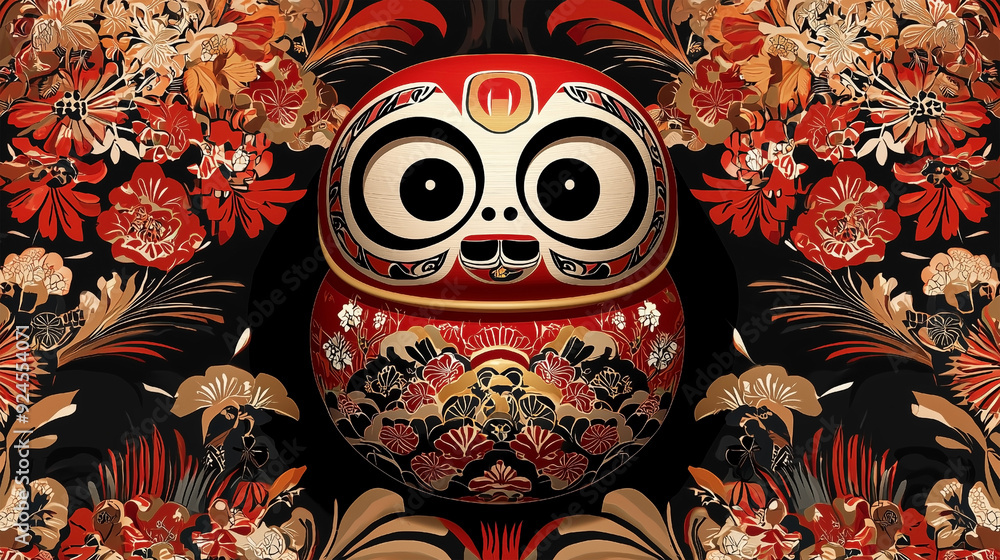 Explore intricate Daruma Doll Patterns, showcasing the traditional ...
