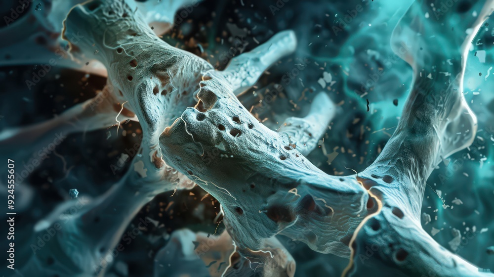 Artistic representation of a bone fracture, showing the types of ...