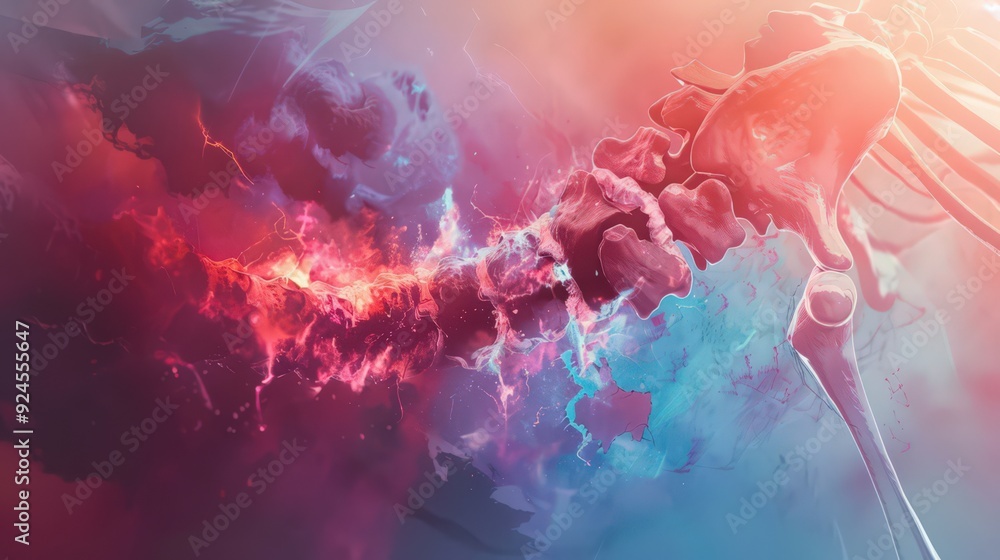 Artistic representation of a bone fracture, showing the types of ...