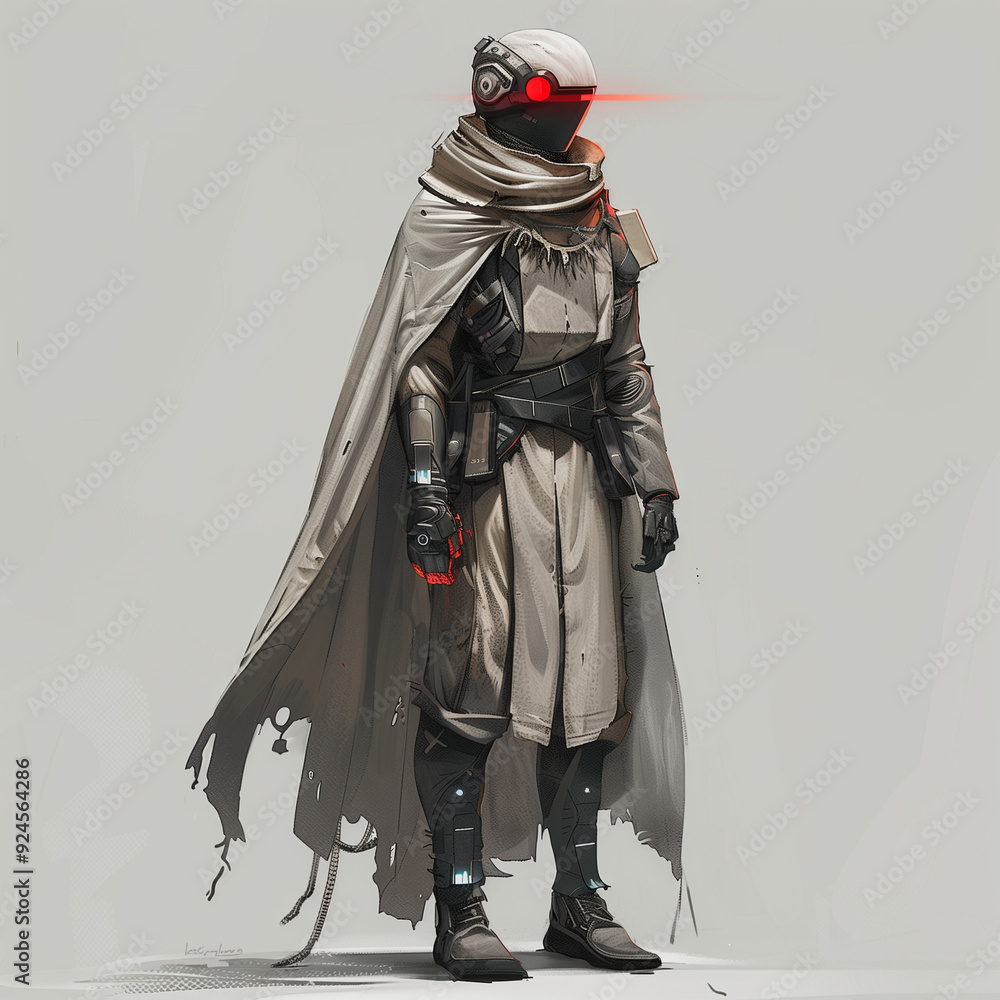 Design a character with a unique blend of modern and medieval clothing ...