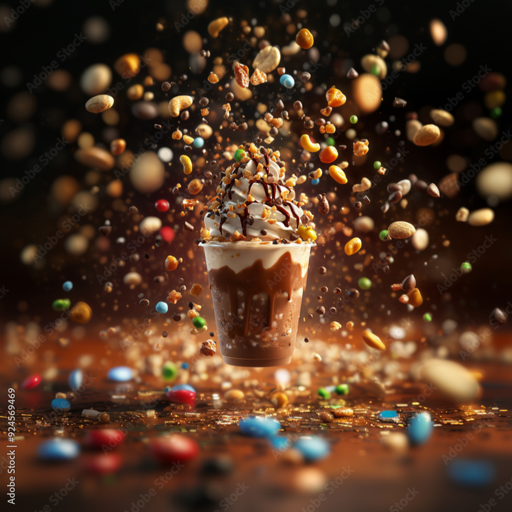 Choc Chip, Peppermint crisp, crushed peanuts, smarties and caramel ...