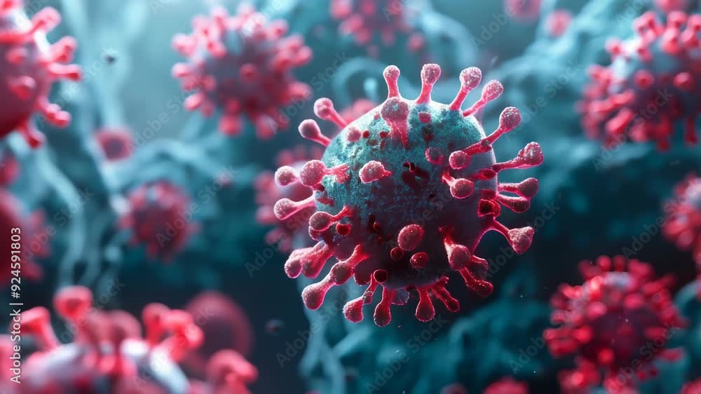3D Rendered Animation of Coronavirus Structure in Microbiology and ...
