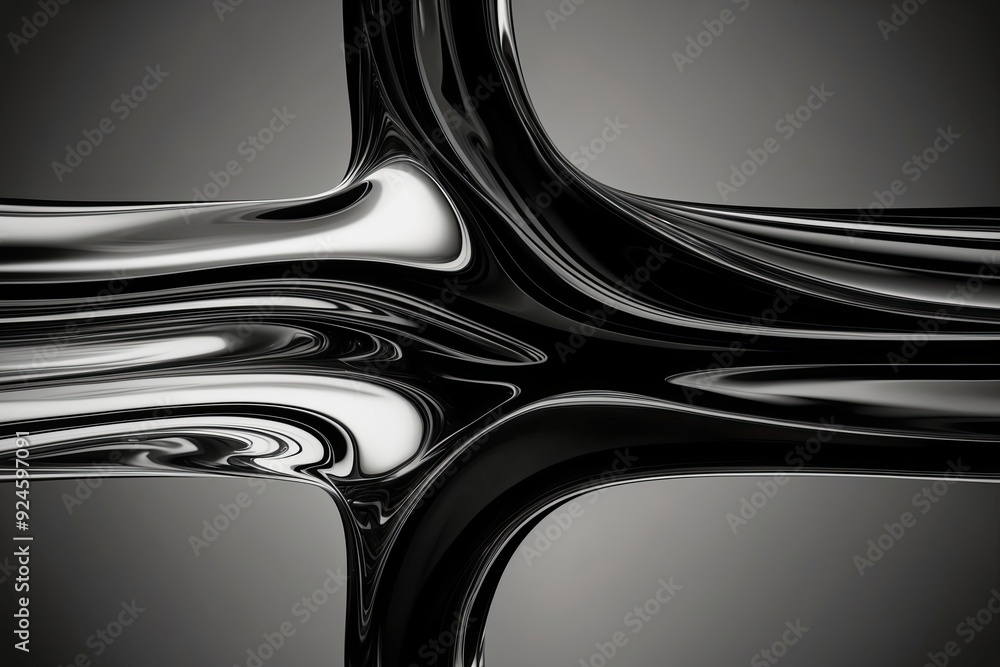Dynamic Monochrome Shadow Overlay with Bold Fluid Distortion Effects Stock Illustration | Adobe ...