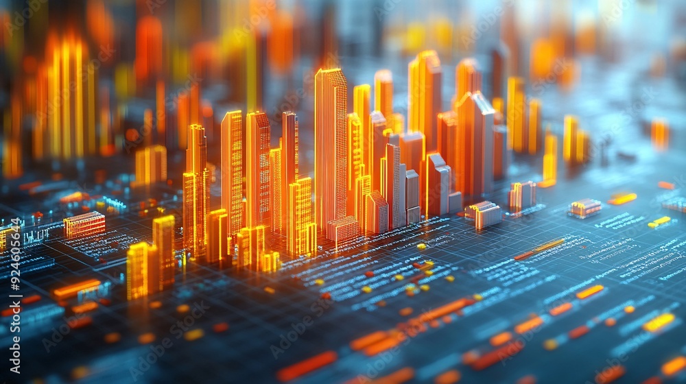 Competitive Analysis: Side-by-side comparison charts in a high-tech 3D ...