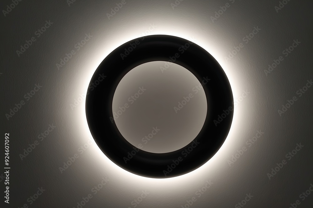 Isolated Light Shadow Ring with Dim Overlay and Realistic Depth Stock ...
