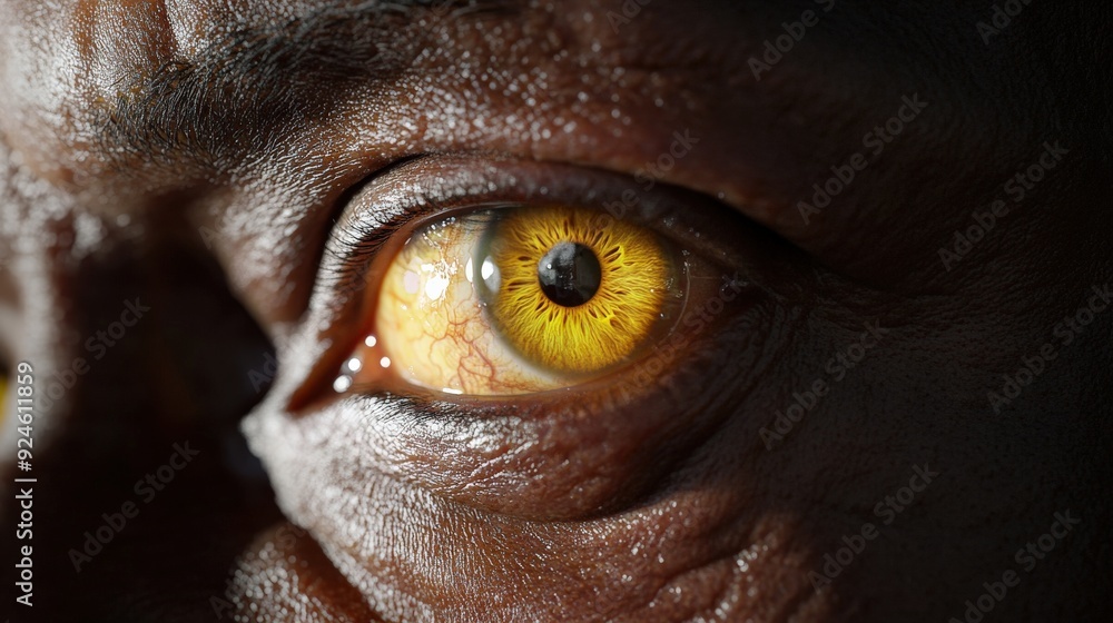 Foto de The individual shows distinct yellow discoloration in their ...