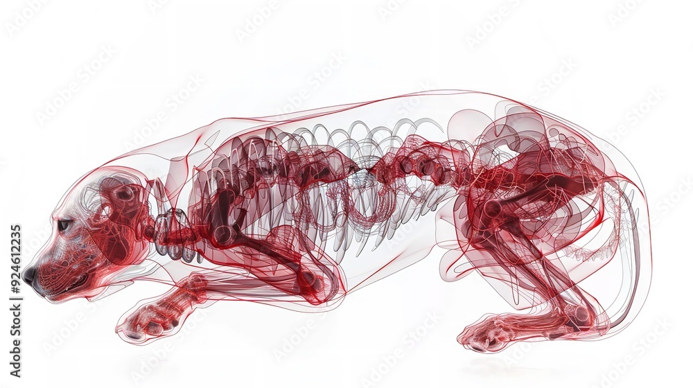 Transparent camel model with visible internal organs and brain, Stock ...