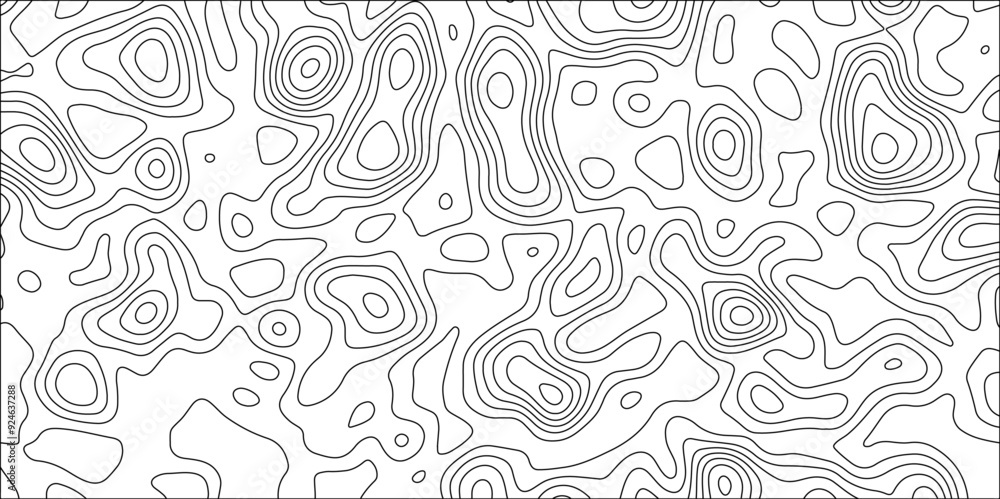 Contour map background. Stylized topographic contour map. Geography ...