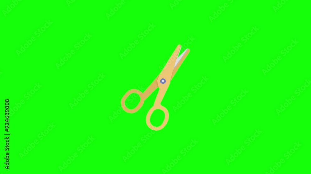 scissors cut out of paper motion graphic animation with clip template ...
