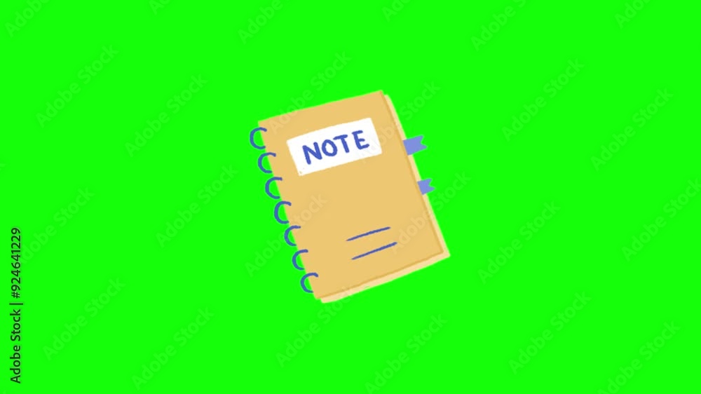 Note sticker motion graphic animation with clip template 4k chroma ...