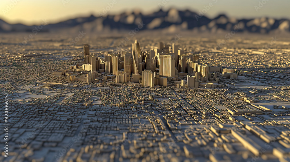 Technical aerial visual, 3D LiDAR GIS aerial map satellite scan model ...