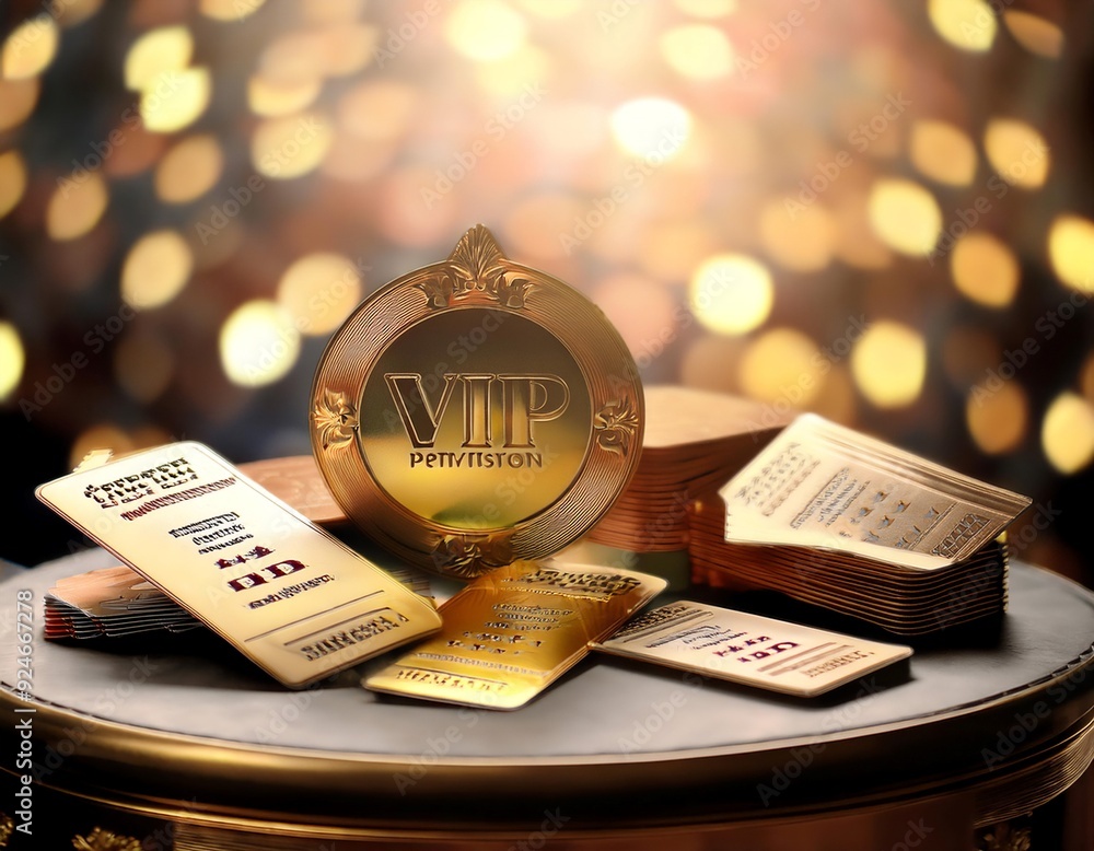 Exclusivity and premium access, featuring elements like VIP passes ...