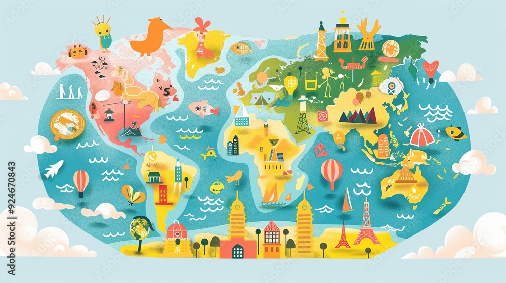 Language and linguistics education clipart, world languages, flat art ...