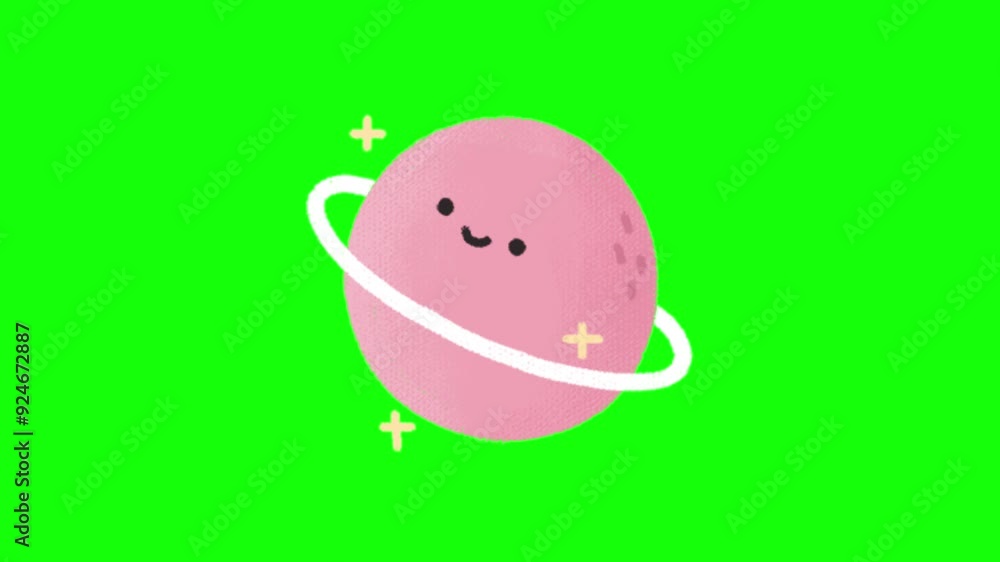 Space sticker motion graphic animation with clip template 4k chroma ...