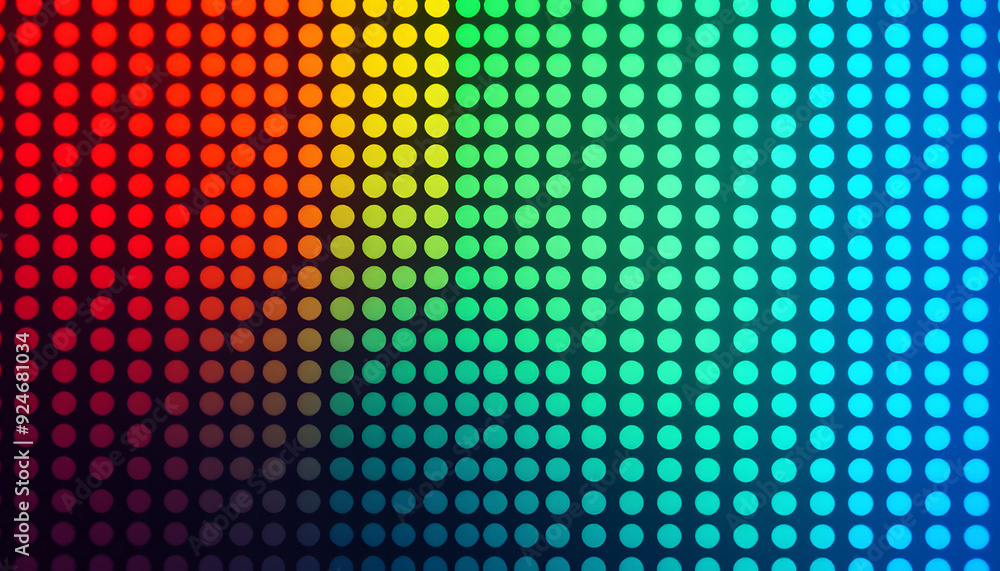 Macro image of pixels of a CRT screen. You will see an arrangement of 3 ...